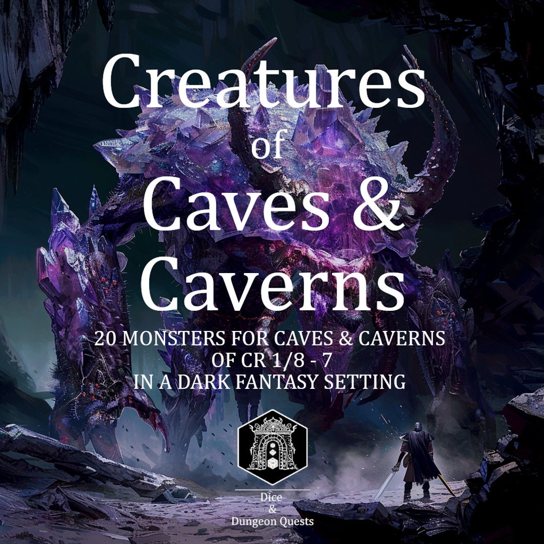 5E Creature Collection: Creatures of Caves and Caverns From CR 1/8 -7 ...