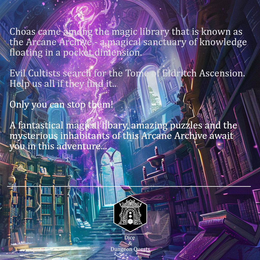 5E Adventure Module: the Arcane Archive - D&D One-shot (digital ...