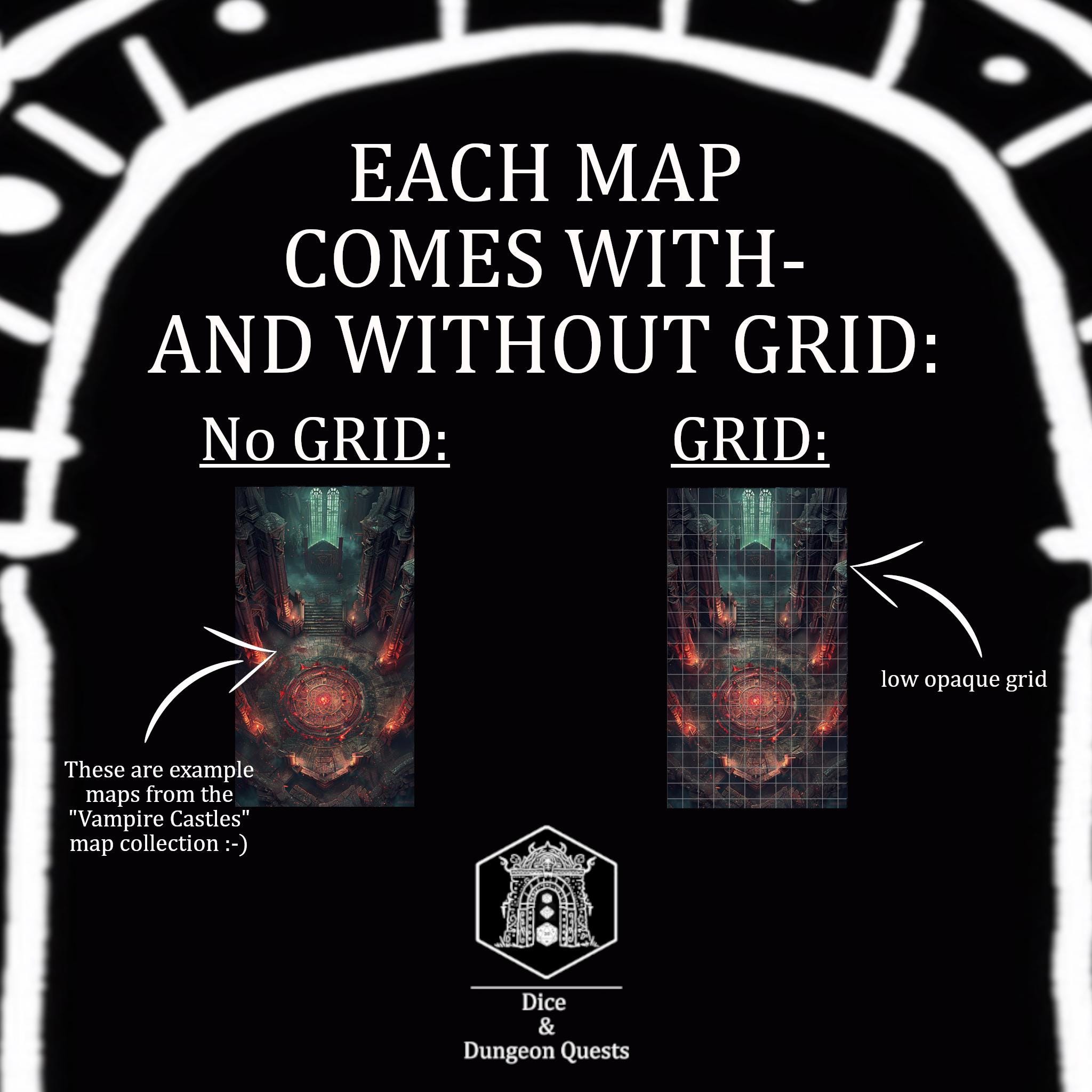 Battle Map Art - 300 Digital Maps for Vampire Castles, for VTT RPG ...