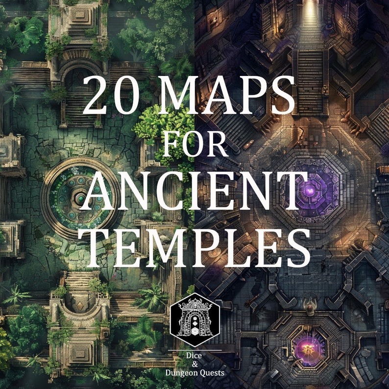 Battle Map Collection (16:9) for Ancient Temples, for D&D (dungeons and ...