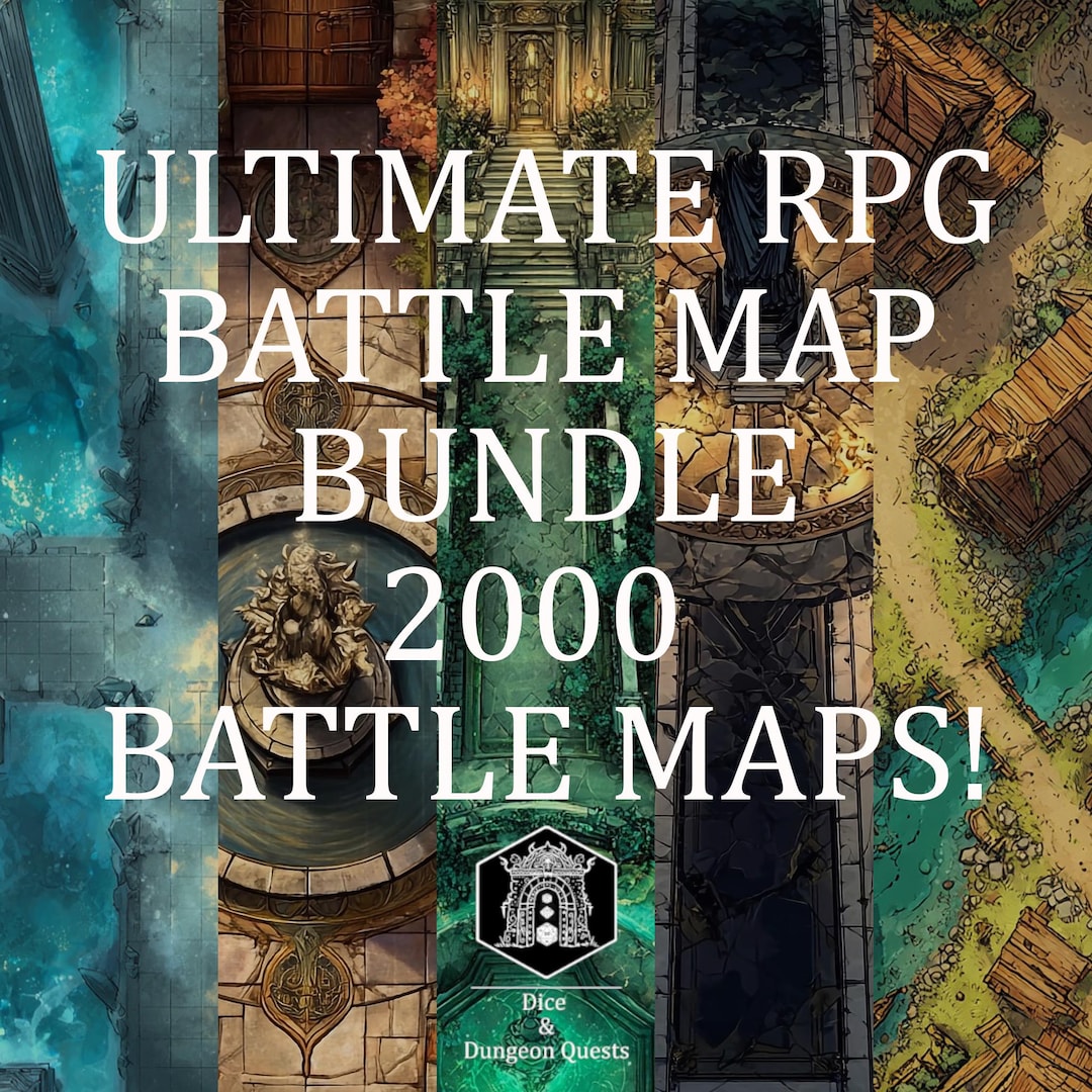 RPG Battle Map Art Bundle - 2000 Digital Battle Maps, for Rpgs and Vtt ...
