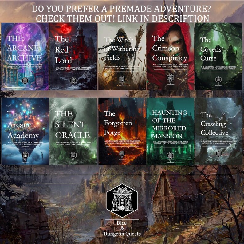 RPG Random Table Collection: Adventure Creation for Ttrpgs (digital ...
