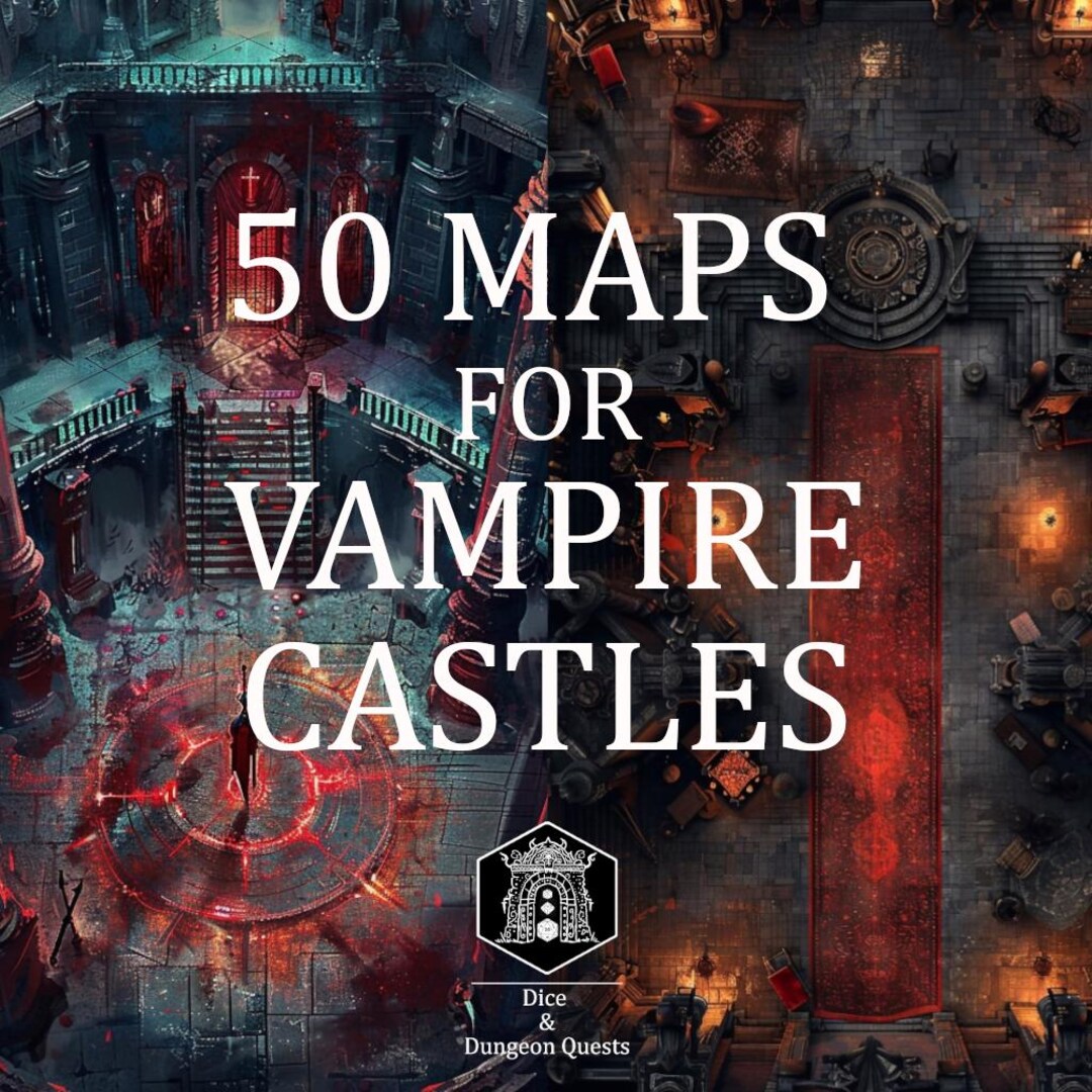 Battle Map Art - 50 Digital Maps (16:9) for Vampire Castles, for D&D or ...