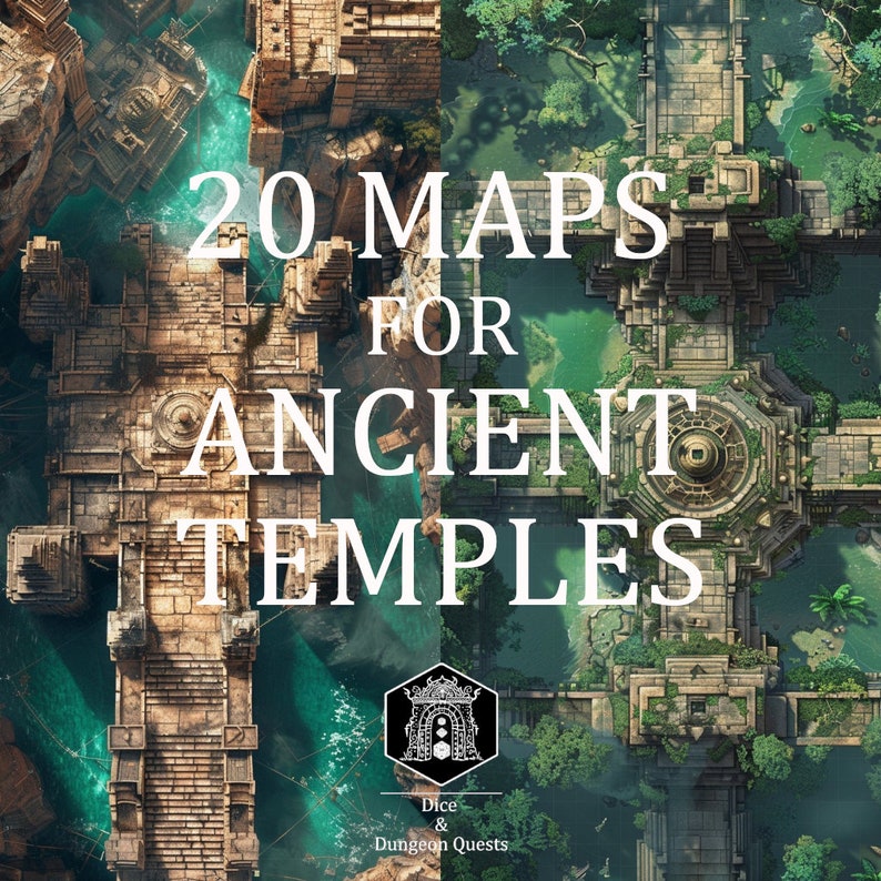 Battle Map Collection (16:9) for Ancient Temples, for D&D (dungeons and ...