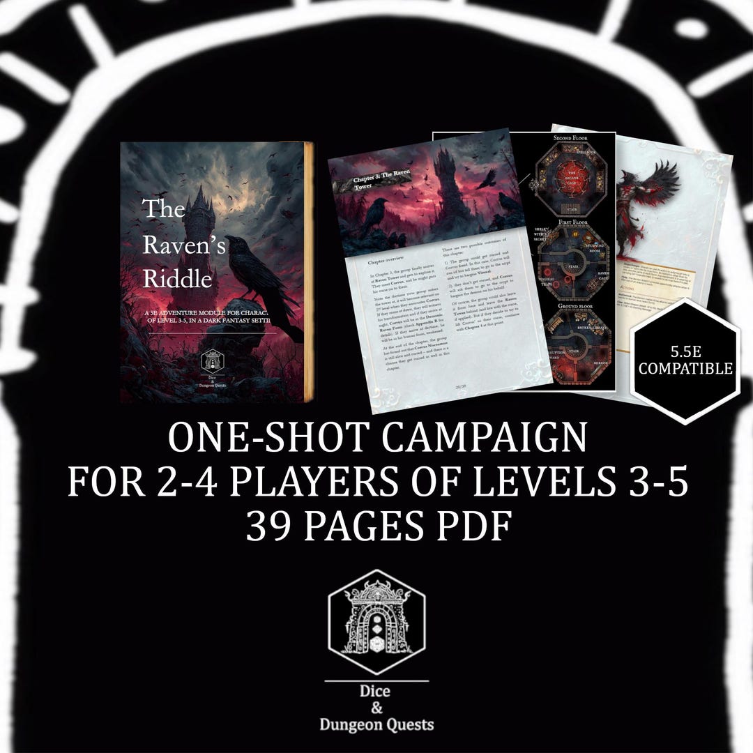 5E One-shot Adventure: the Raven's Riddle - Halloween One-shot ...