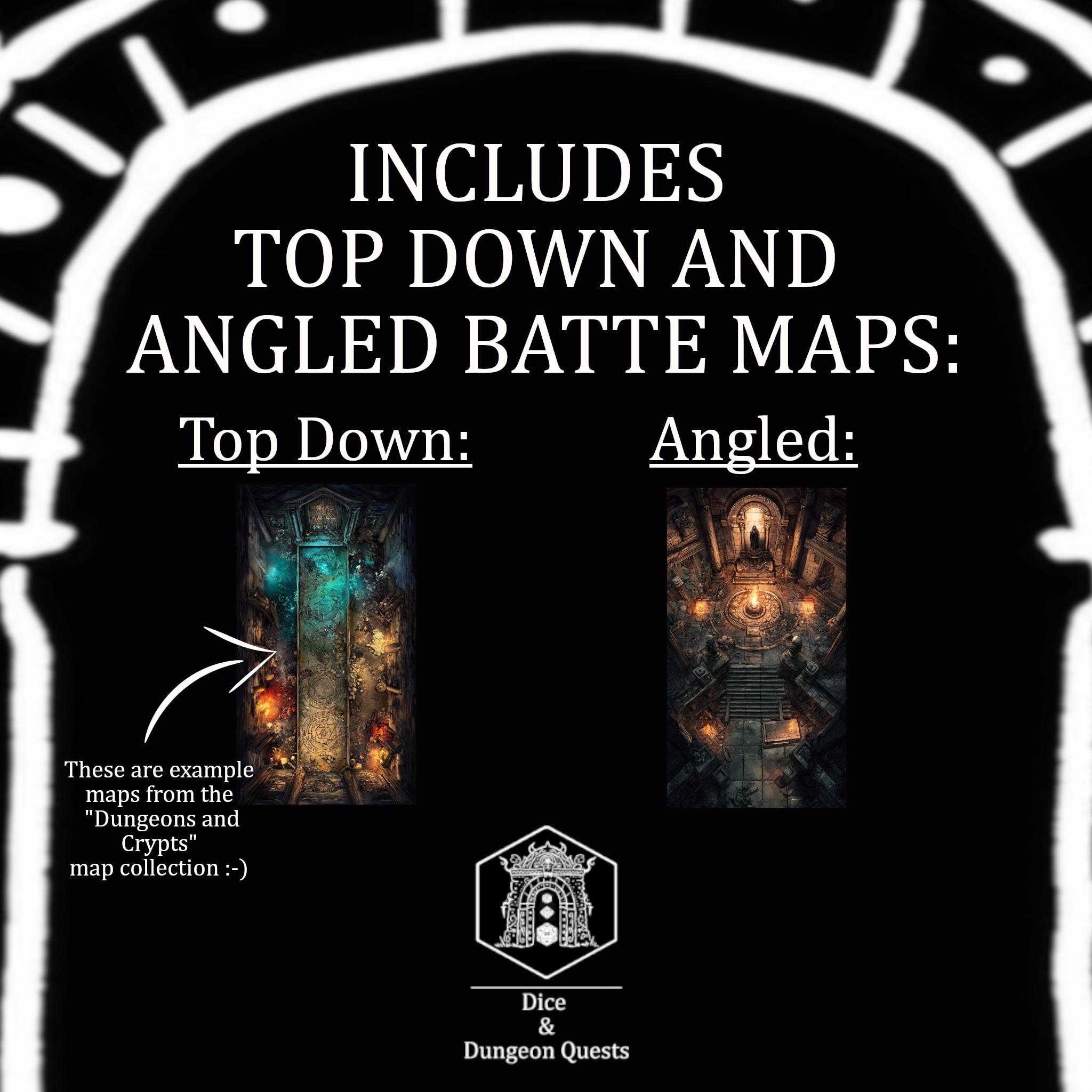 Battle Map Art - 300 Digital Maps for Dungeons and Crypts, for VTT RPG ...