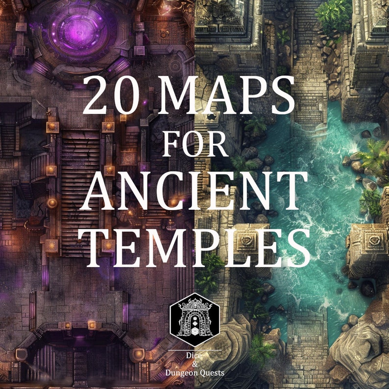 Battle Map Collection (16:9) for Ancient Temples, for D&D (dungeons and ...