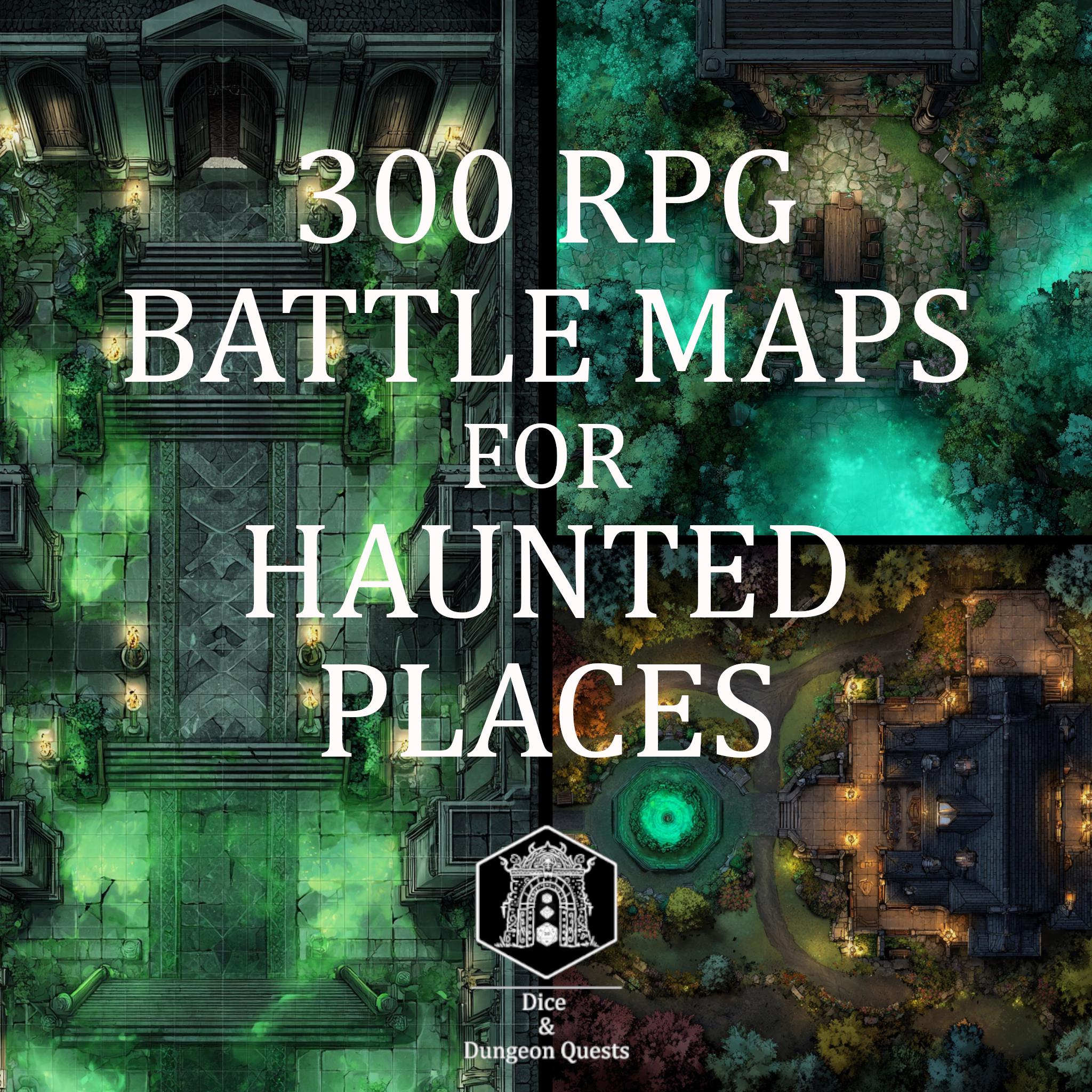 Battle Map Art - 300 Digital Maps of Haunted Places, for VTT RPG ...