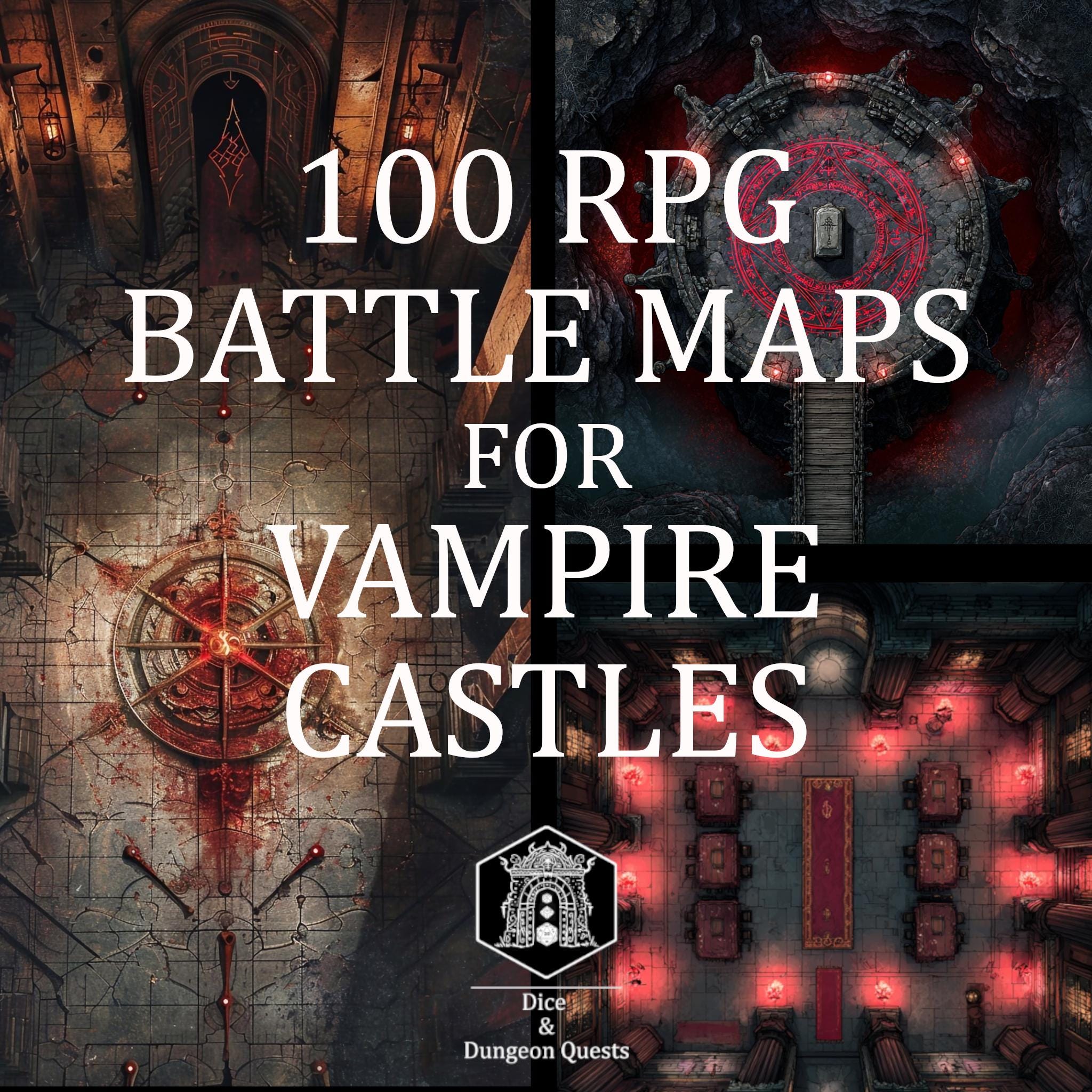 Battle Map Art - 100 Digital Maps for Vampire Castles, for VTT RPG ...