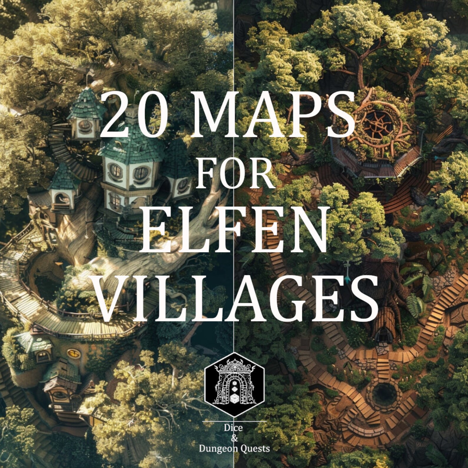 5E Battle Map Collection 16:9 for Elfen Villages, for D&D dungeons and ...