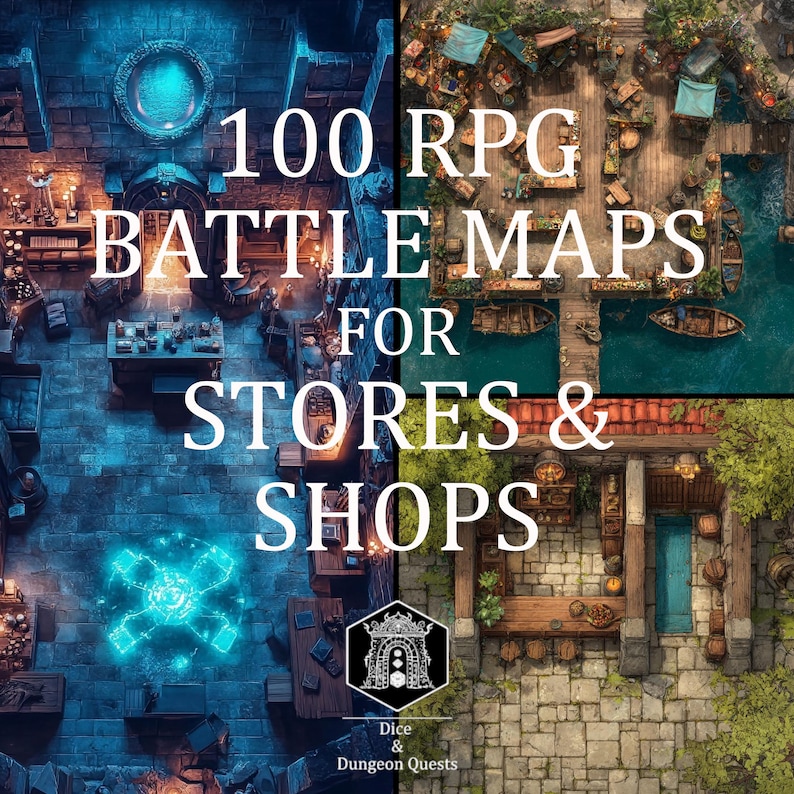 Battle Map Art - 100 Digital Maps for Stores & Shops, for VTT RPG ...