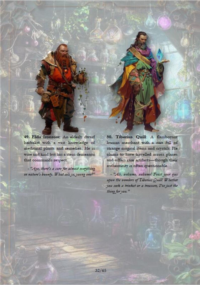 100 RPG Npcs: Amazing Collection of Npcs Including Character Art ...