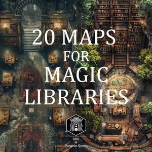 5E Battle Map Collection 16:9 for Magic Libraries, for D&D dungeons and ...