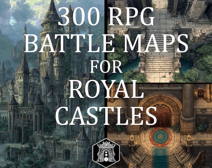 10 Gridless Castle Interior Battle Maps | VTT Pack for Dnd, Pathfinder ...