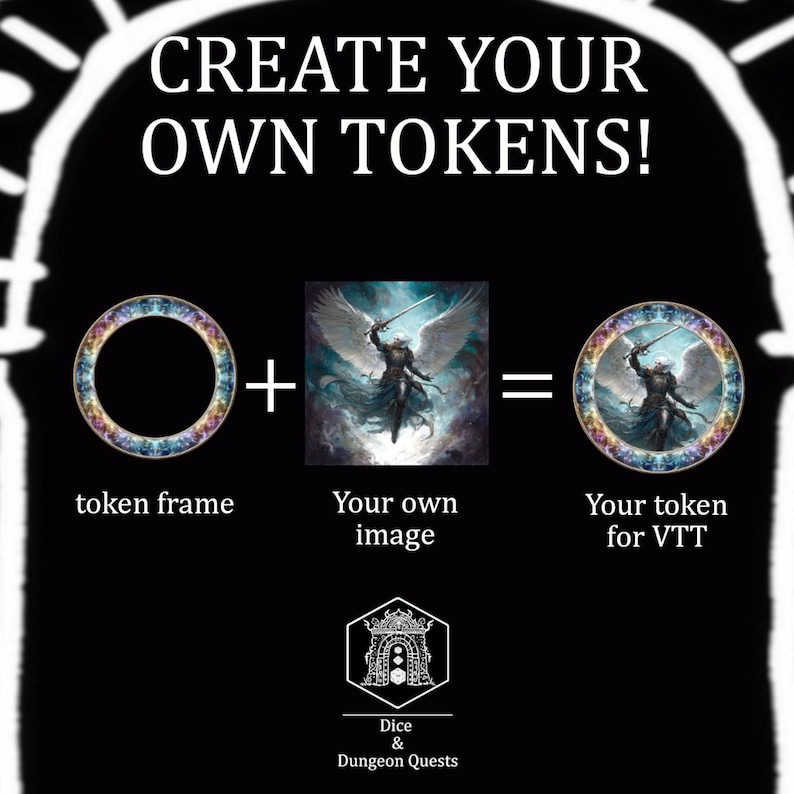 VTT RPG Token Border Frames: for Rpgs and VTT Rpg Tabletop - 500 Pngs ...