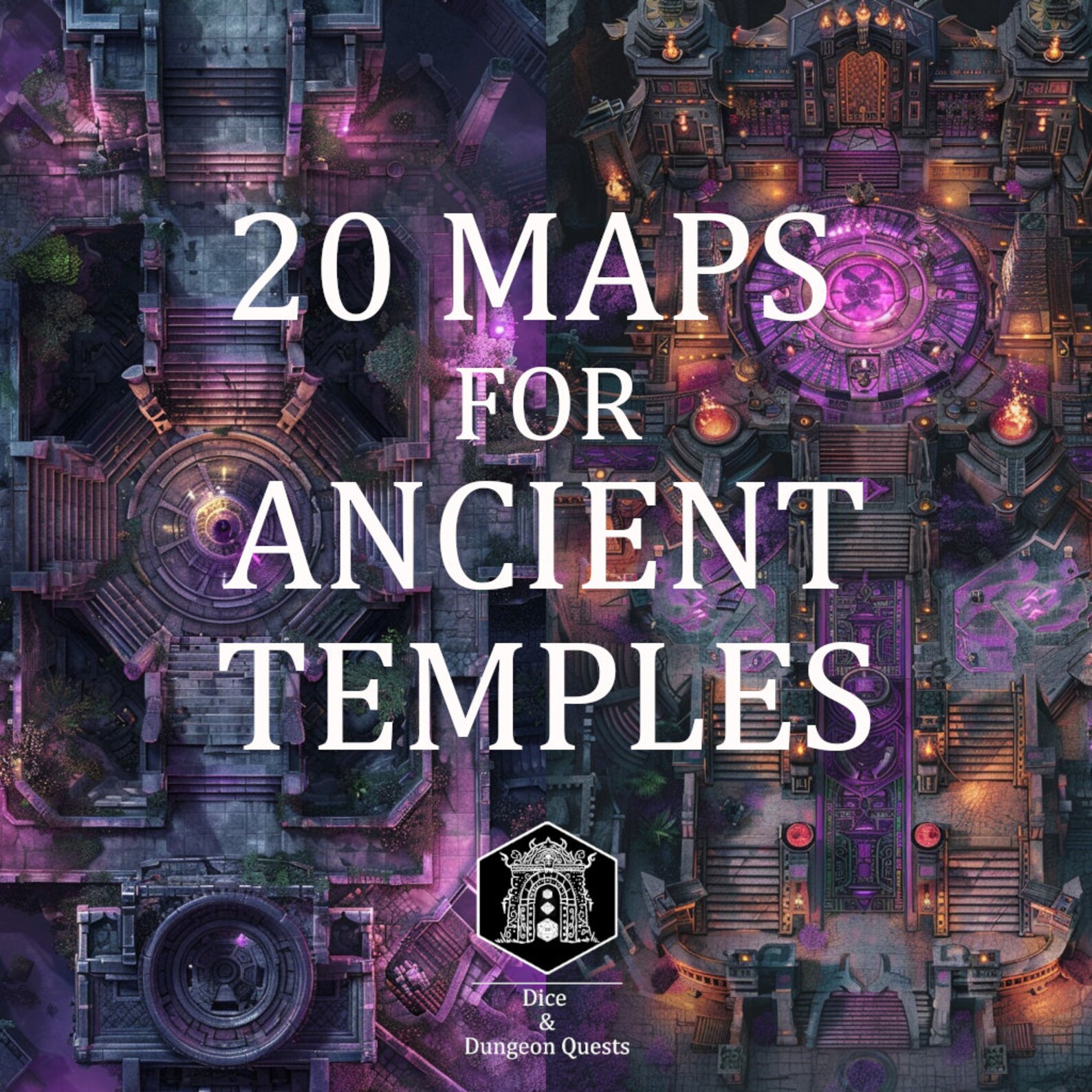 Battle Map Collection (16:9) for Ancient Temples, for D&D (dungeons and ...