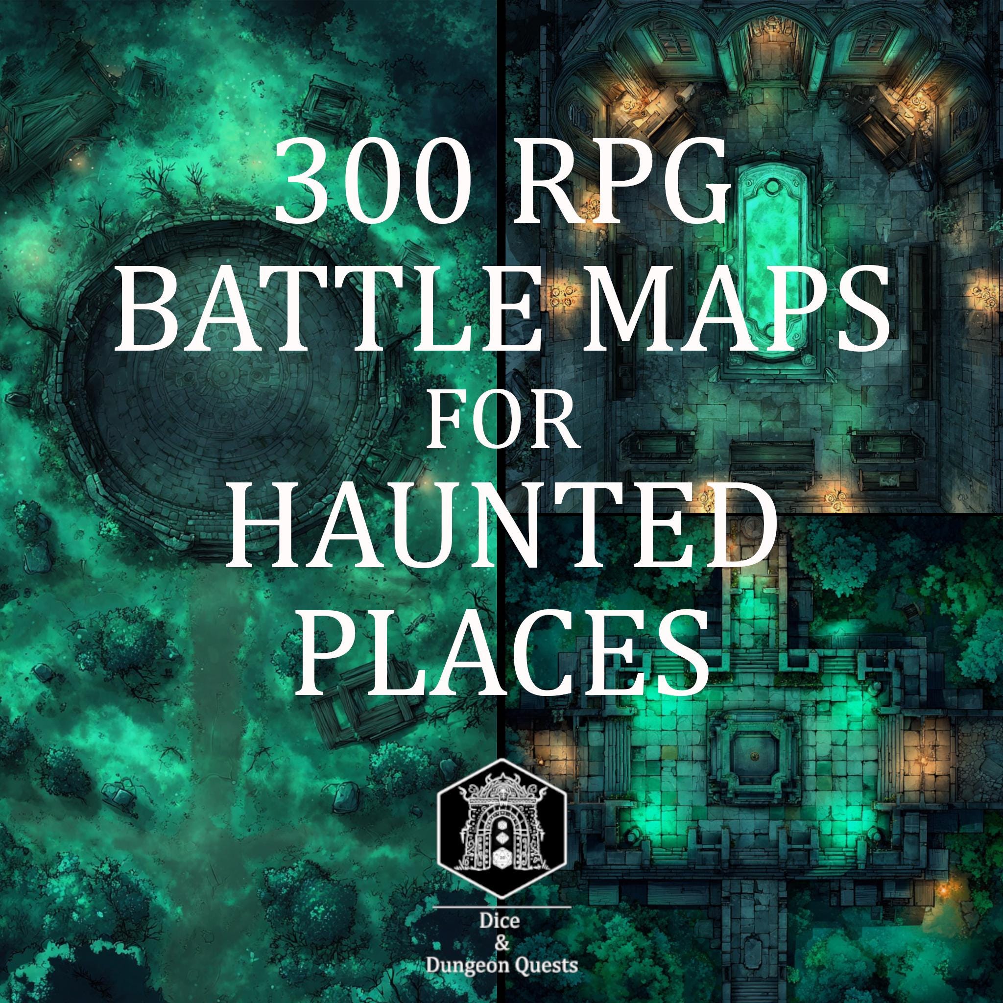 Battle Map Art - 300 Digital Maps of Haunted Places, for VTT RPG ...