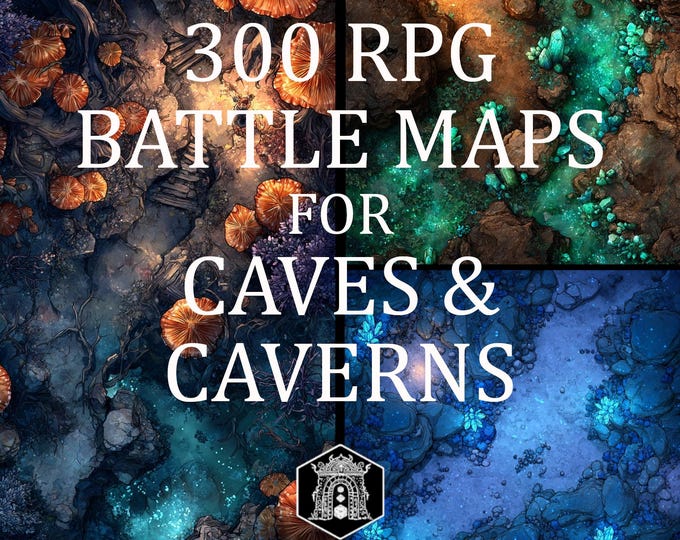 10 Gridless Twisting Caverns Battle Maps | VTT Pack for Dnd, Pathfinder ...