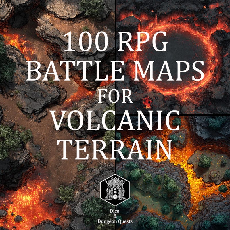 Volcano Battle Maps - Etsy
