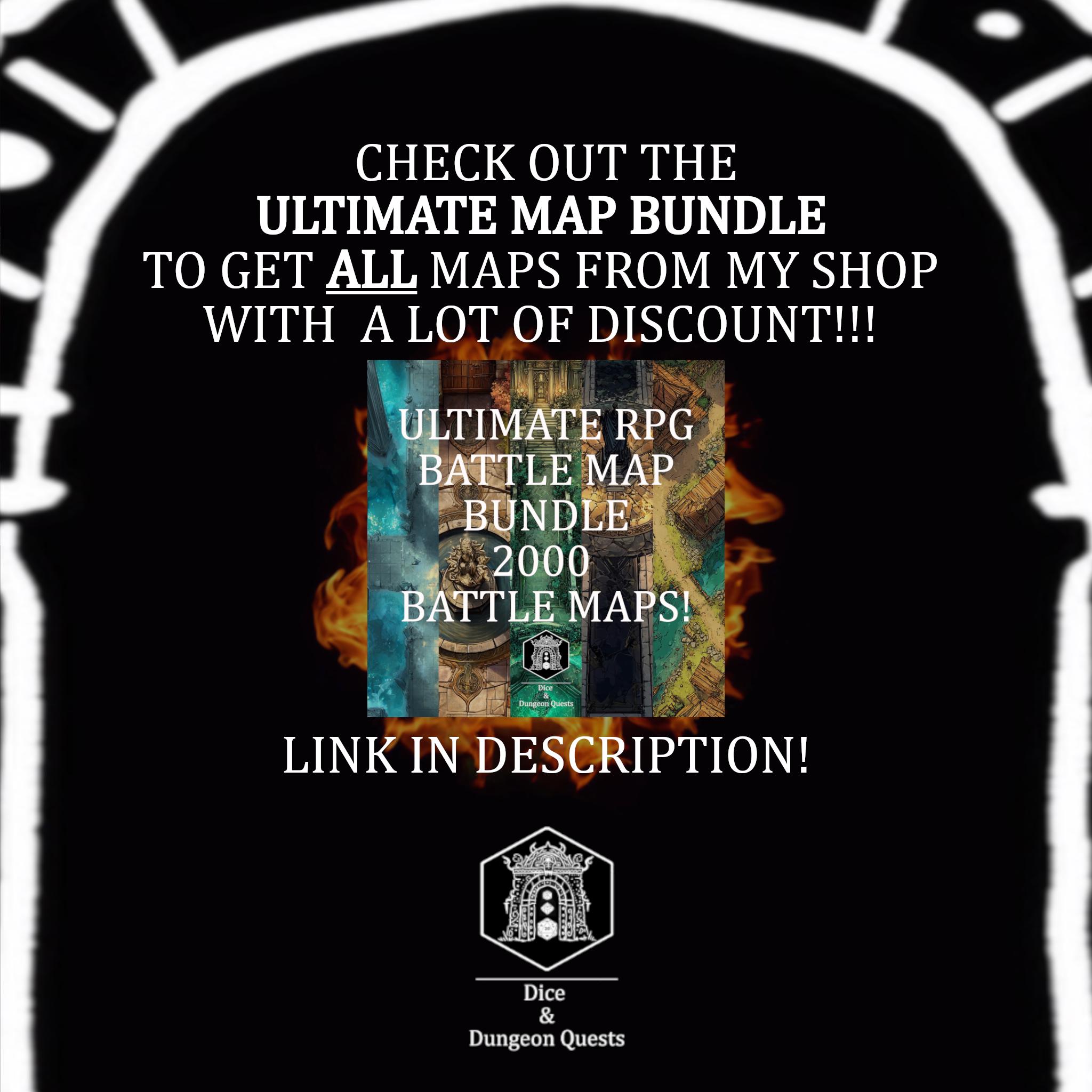 Battle Map Art - 100 Digital Maps for Dungeons and Crypts, for VTT RPG ...