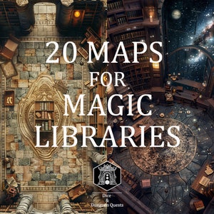 5E Battle Map Collection 16:9 for Magic Libraries, for D&D dungeons and ...