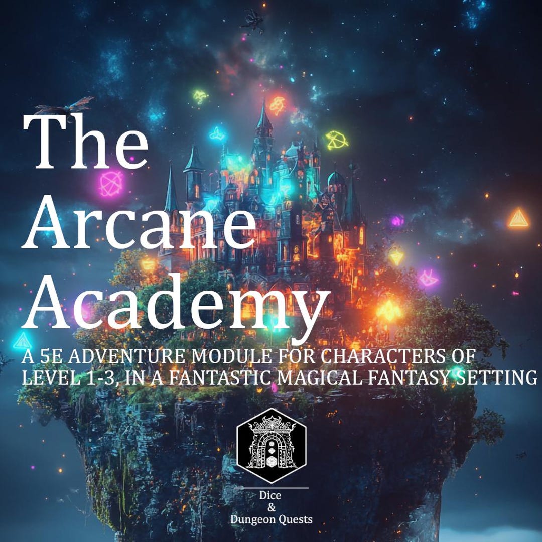 5E Adventure Module: the Arcane Academy One-shot (digital Download) - Etsy