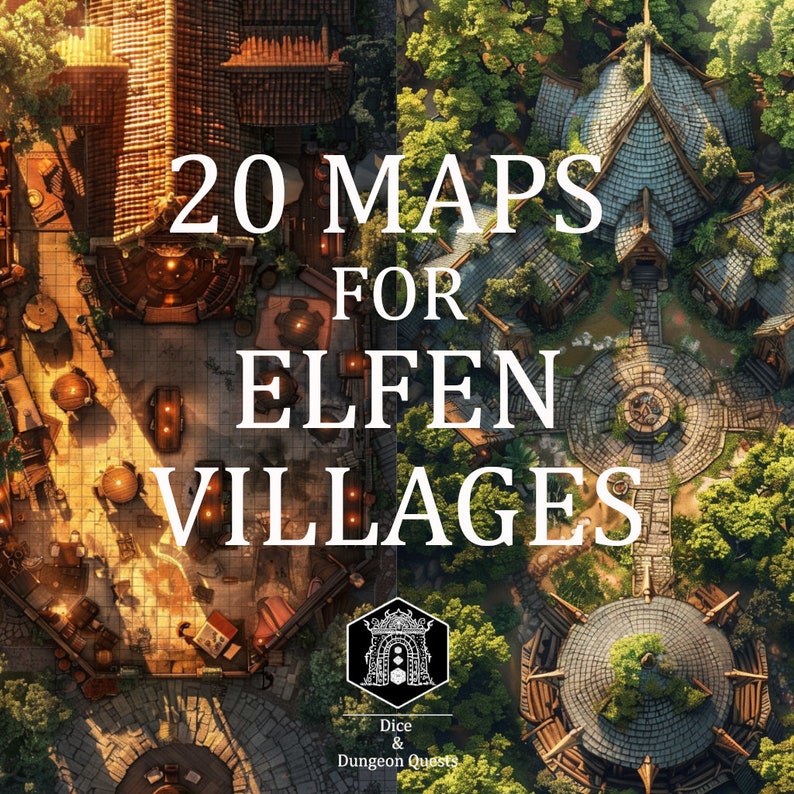 5E Battle Map Collection 16:9 for Elfen Villages, for D&D dungeons and ...