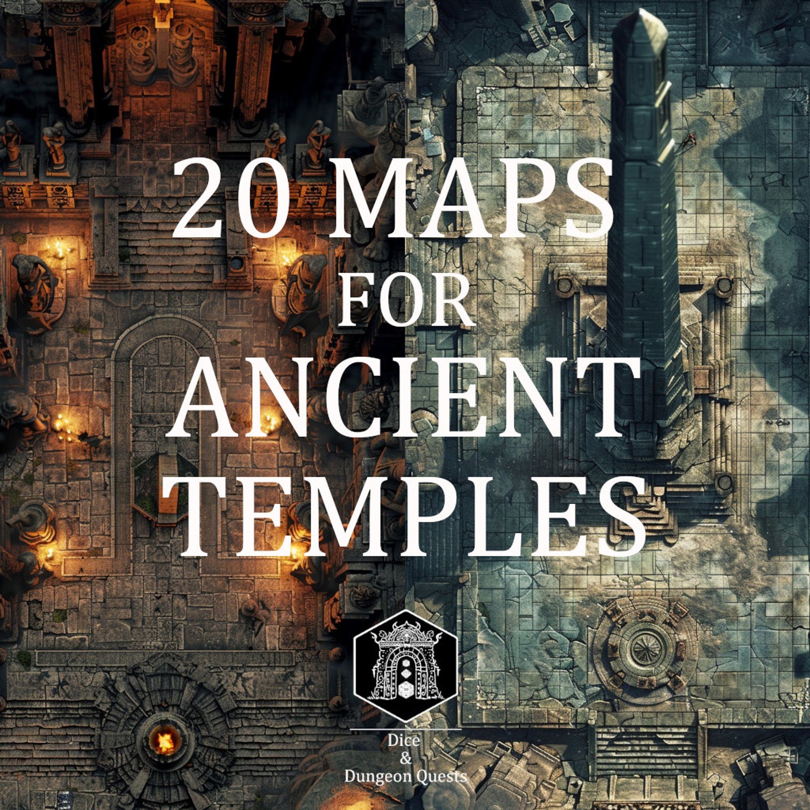 Battle Map Collection (16:9) for Ancient Temples, for D&D (dungeons and ...