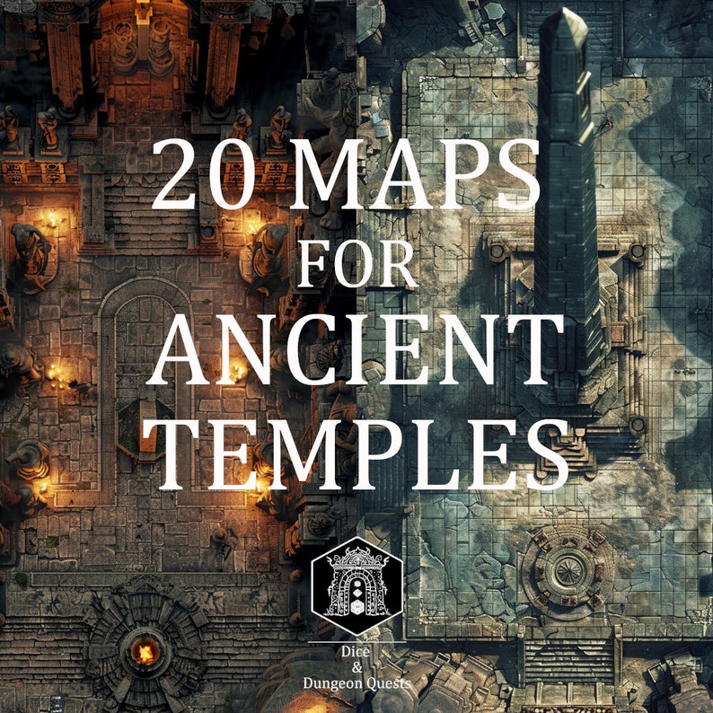 Battle Map Collection (16:9) for Ancient Temples, for D&D (dungeons and ...