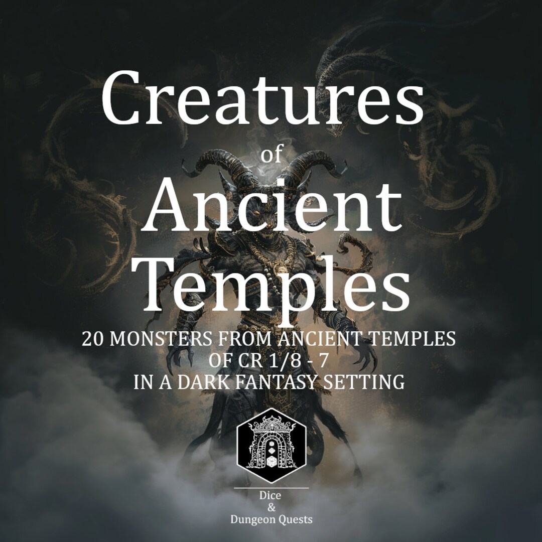 5E Creature Collection : Creatures of Ancient Temples From CR 1/8 -7 ...