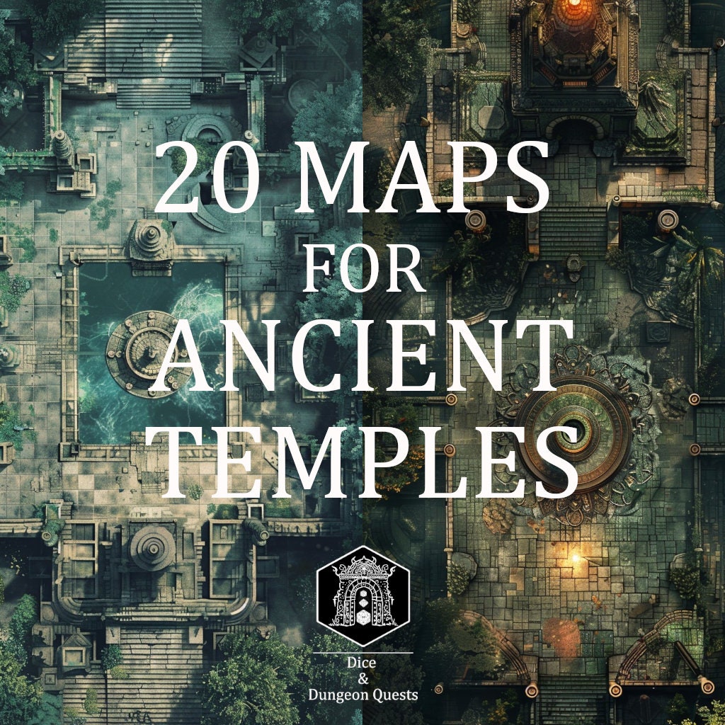 Battle Map Collection (16:9) for Ancient Temples, for D&D (dungeons and ...
