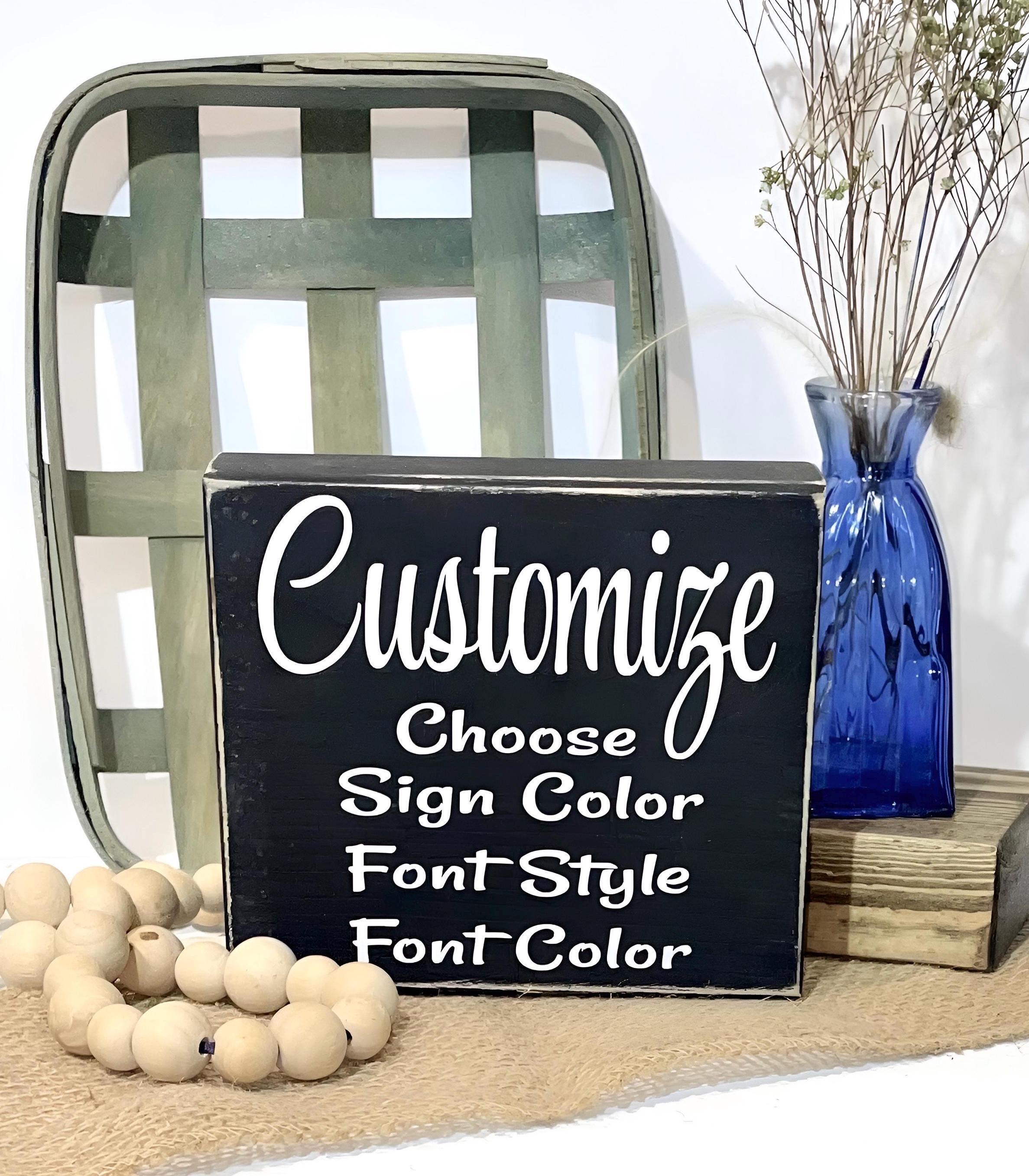 Custom 6x 6 Wood Block Sign - Etsy