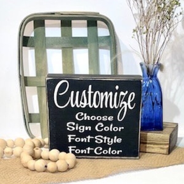 6x6 Wood Sign - Etsy