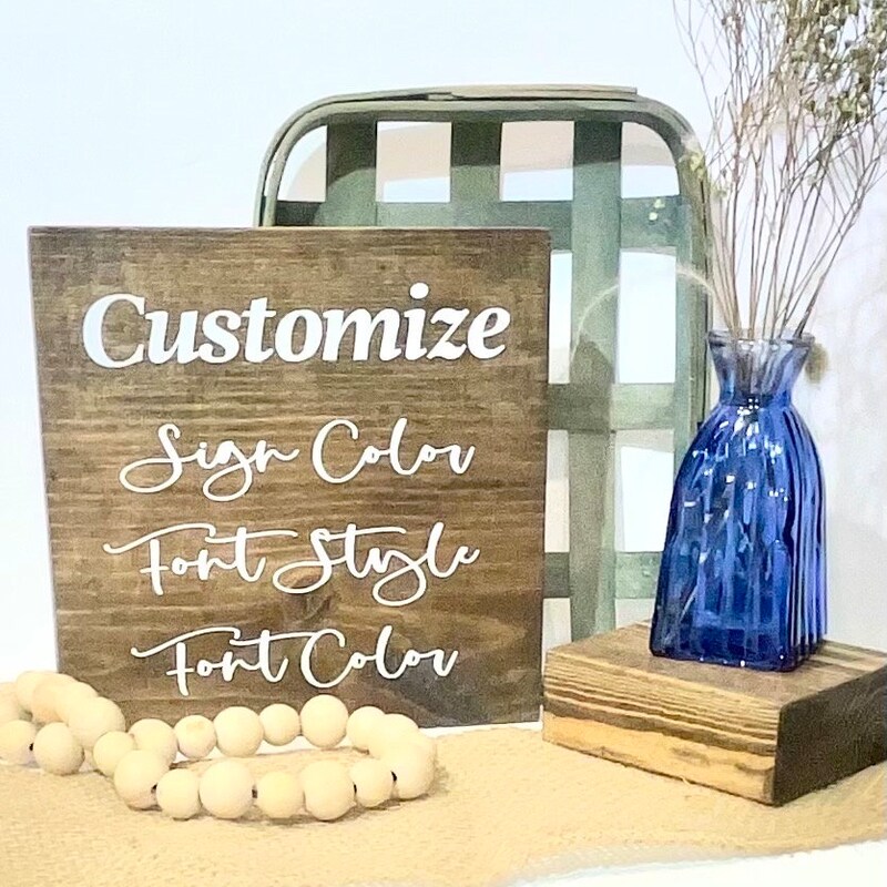 Square Wood Sign - Etsy