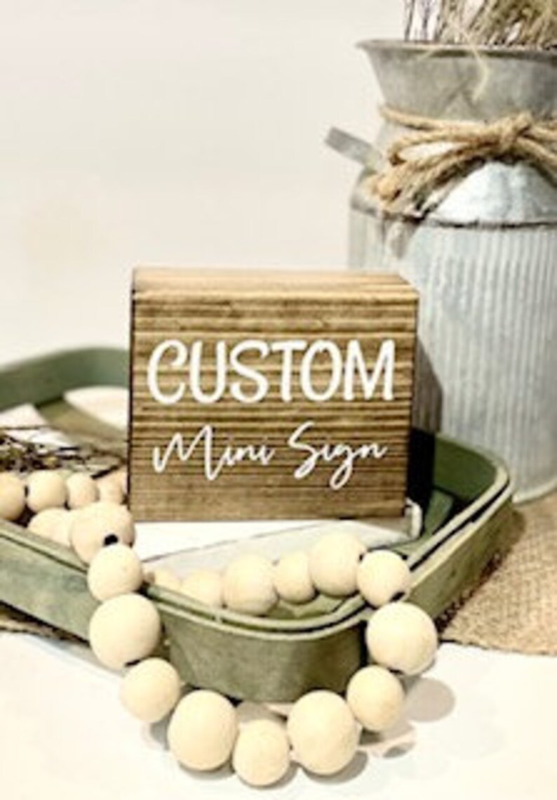 Custom Mini Wood Block Sign - Etsy