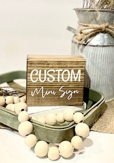 Custom Mini Wood Block Sign - Etsy