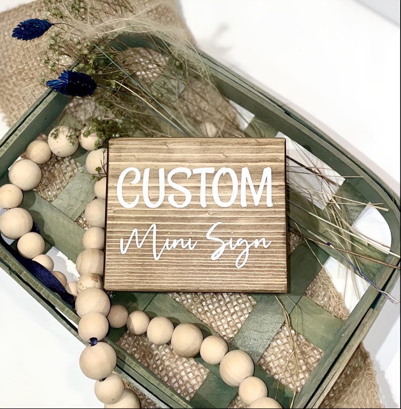 Custom Mini Wood Block Sign - Etsy