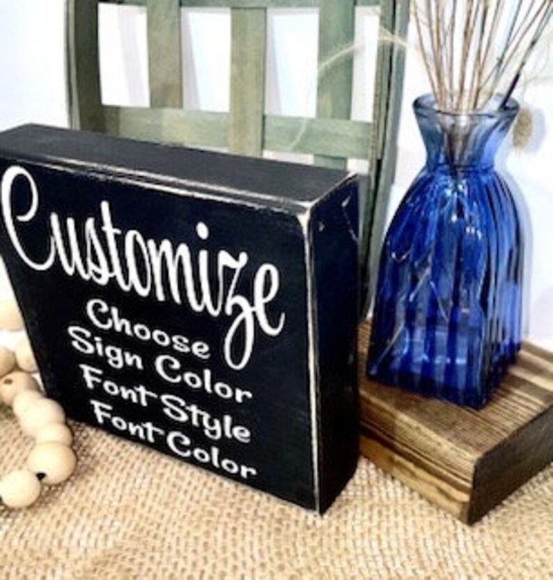 Custom 6x 6 Wood Block Sign - Etsy