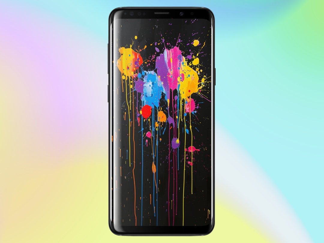 Paint Splatter Phone Wallpaper Digital Download - Etsy