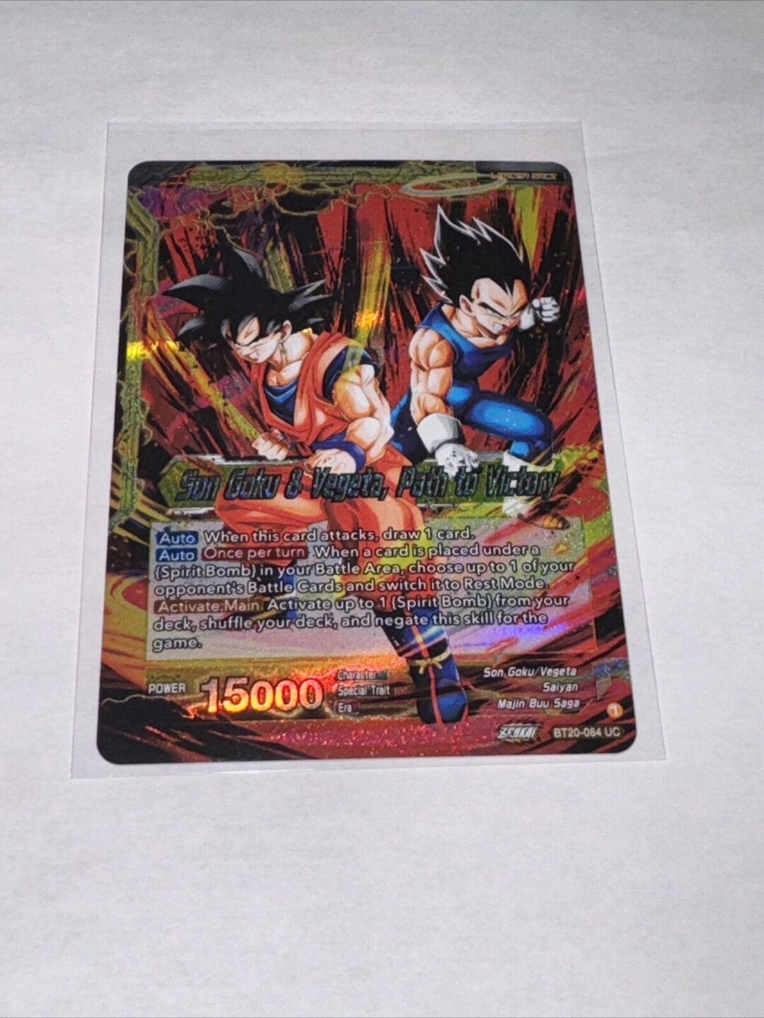 Son Goku & Vegeta, Path to Victory Bt20-084 NM foil power Absorbed - Etsy