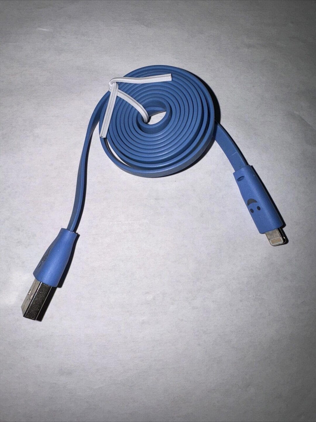 Light up Smiley Face Lighting Charging Cable light Blue - Etsy