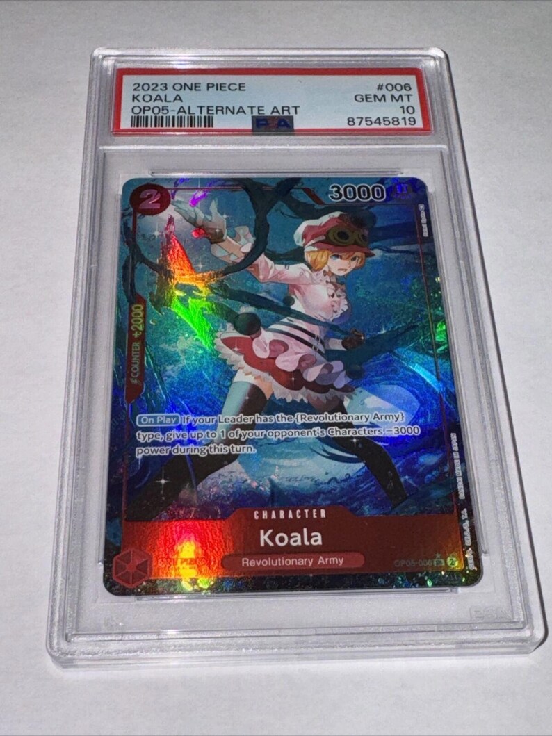 PSA10 One Piece Card Game English Koala Alternate Art Parallel Rare OP05-006 - Etsy Australia