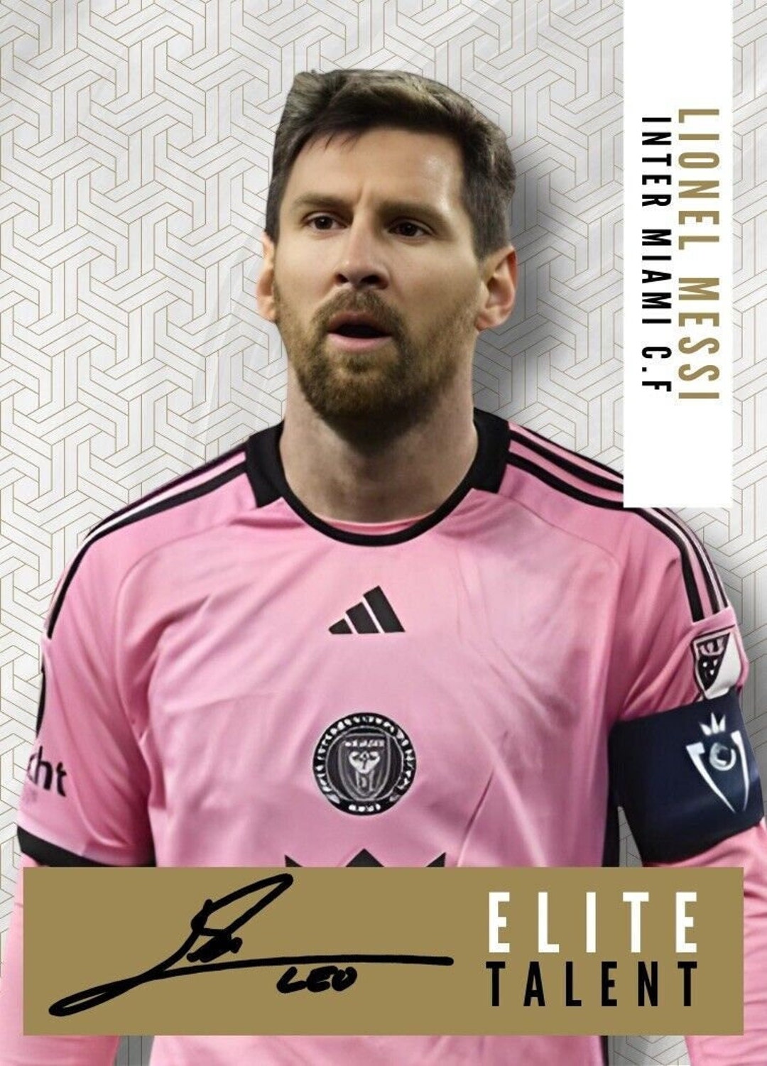 Lionel Messi Custom Trading Card Inter Miami Elite Talent - Etsy