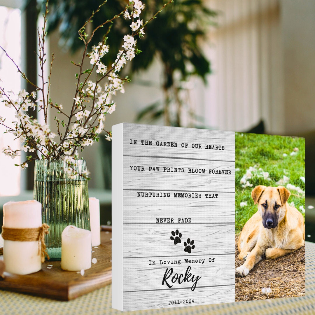 Pet Loss, Memorial Frame, in Memory of Dog, Pet Memorial, Custom ...