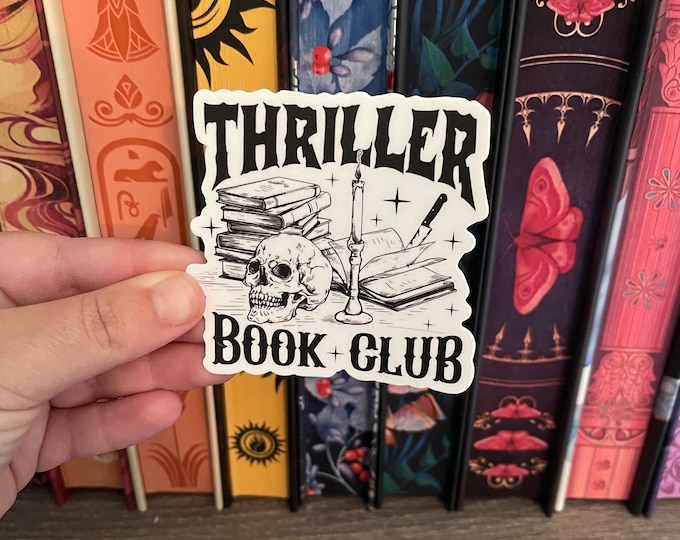 Thriller Book Sticker, Small Gifts, Gifts for Book Lovers, Thriller ...