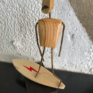 Surf Icon Statue - '70 Surfer Figurine - Handcrafted Vintage Surf ...