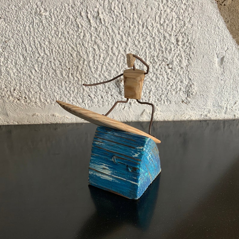 Surf Carve ,surfing Action Figure , Handcrafted Wood and Metal ...
