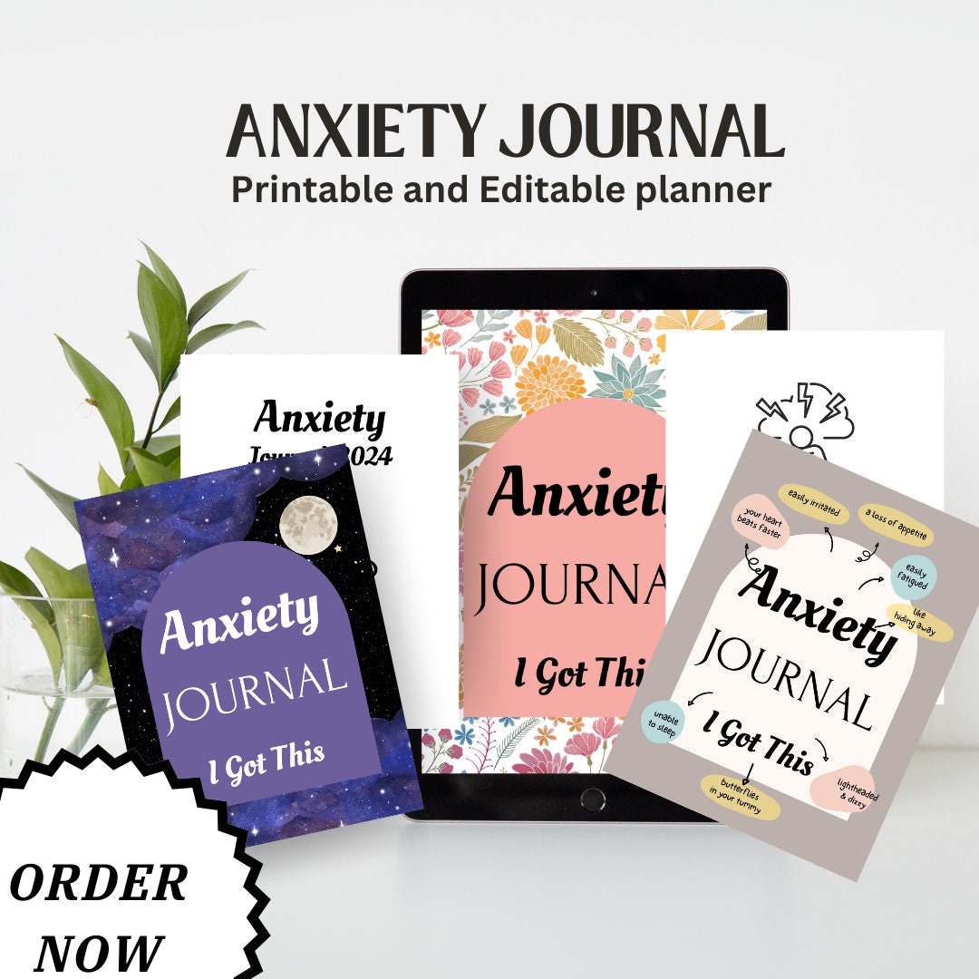 ANXIETY JOURNAL Mental Health Journal Therapy Journal Anxiety Relief ...