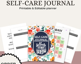 Self-care Planner Printable Mindfulness Workbook Self-love Journal ...