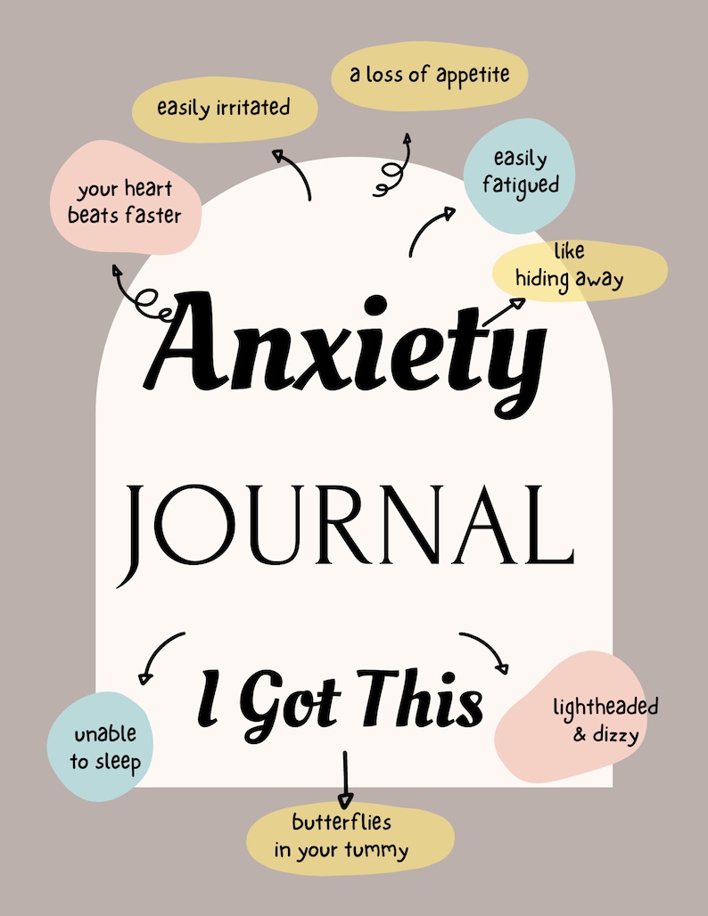 ANXIETY JOURNAL | Mental Health Journal | Therapy Journal | Anxiety ...